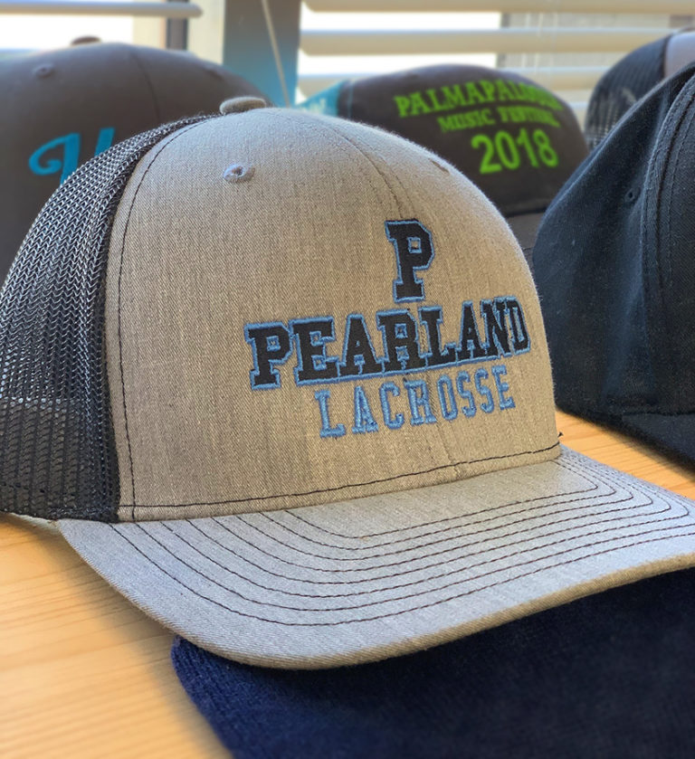 Custom shirt and hat embroidery with free design services | Houston ...